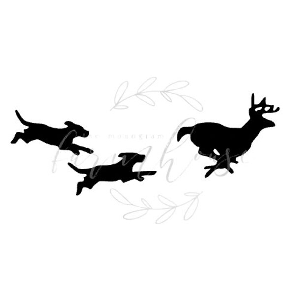 Chasing Deer Svg - Etsy