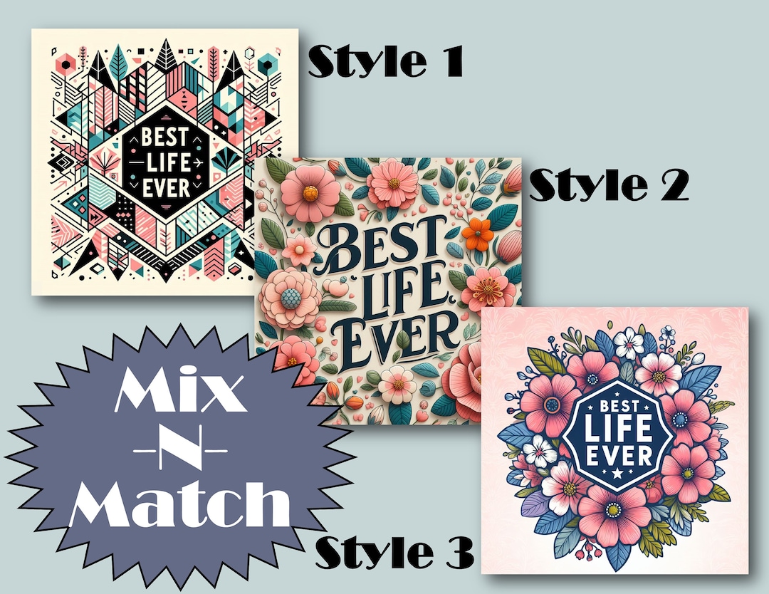 Multipack “best Life Ever” Vinyl Sticker- FREE SHIPPING - Etsy