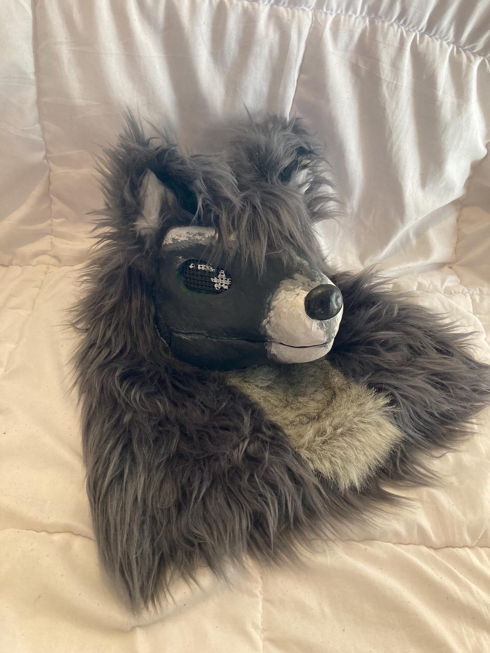 Raccoon Fursuit/dinomask - Movable Jaw - Tail + Badge + Props - Etsy