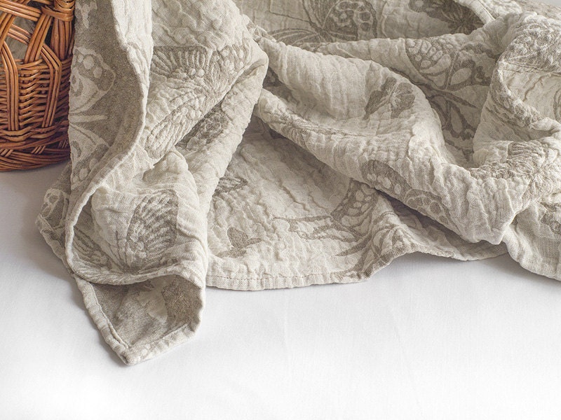 Linen Bath Towel Softened Stone Washed Sheet Huckaback 50"x32" Natural ...