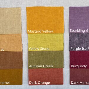Pure Linen Fabrics Swatches Set of Samples | Etsy