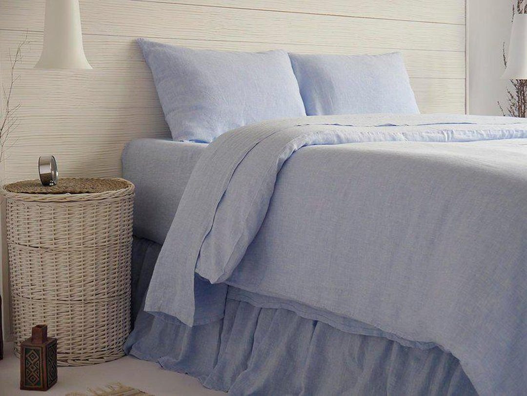 Linen Sheets Set 4pc Stone Washed Super Soft Luxury Twin Full Double ...