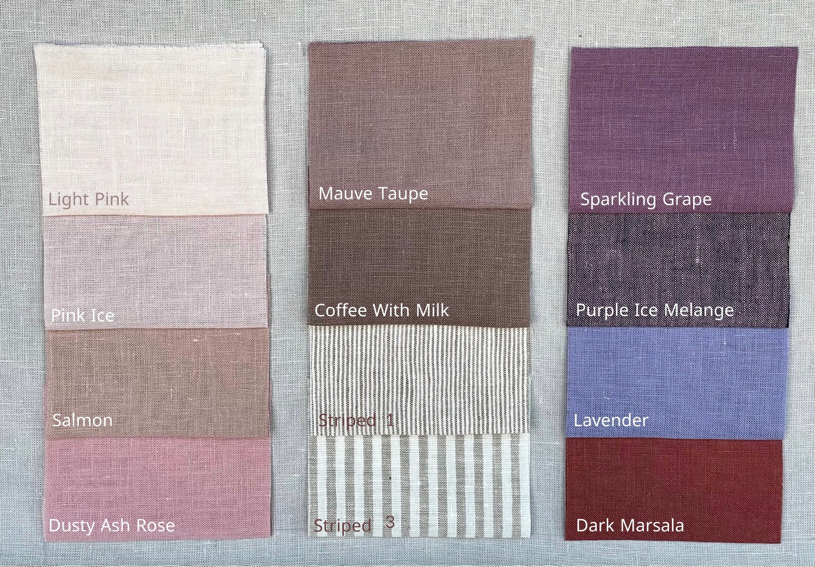 Pure Linen Fabrics Swatches Set of Samples - Etsy Canada