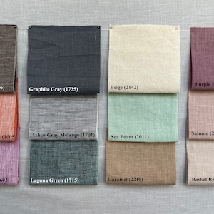 Pure Linen Fabrics Swatches Set of Samples - Etsy