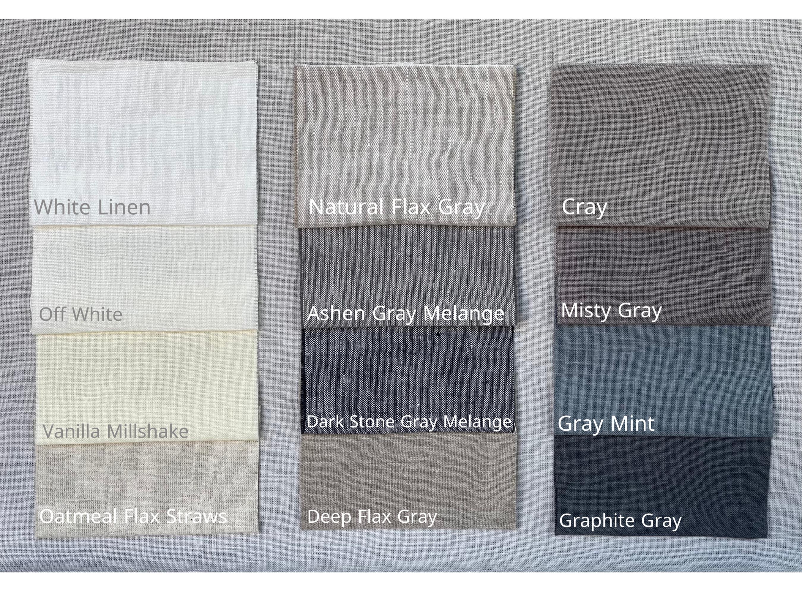 Pure Linen Fabrics Swatches Set of Samples - Etsy Canada
