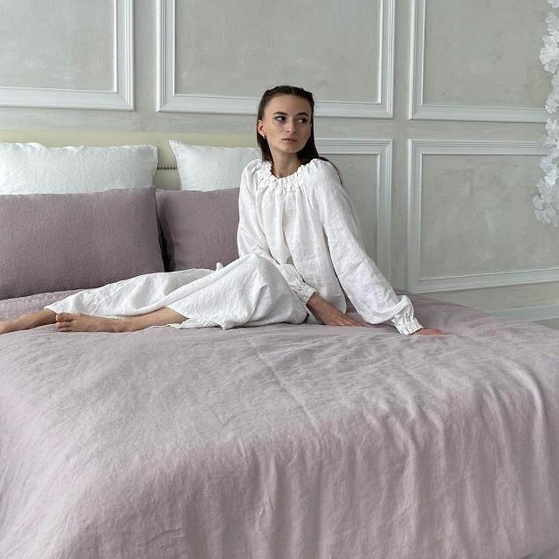 Linen Gingham Fitted Sheets - Etsy