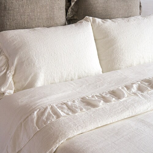 Linen Sheets Set Stone Washed Super Soft Luxury 4pc Queen King - Etsy