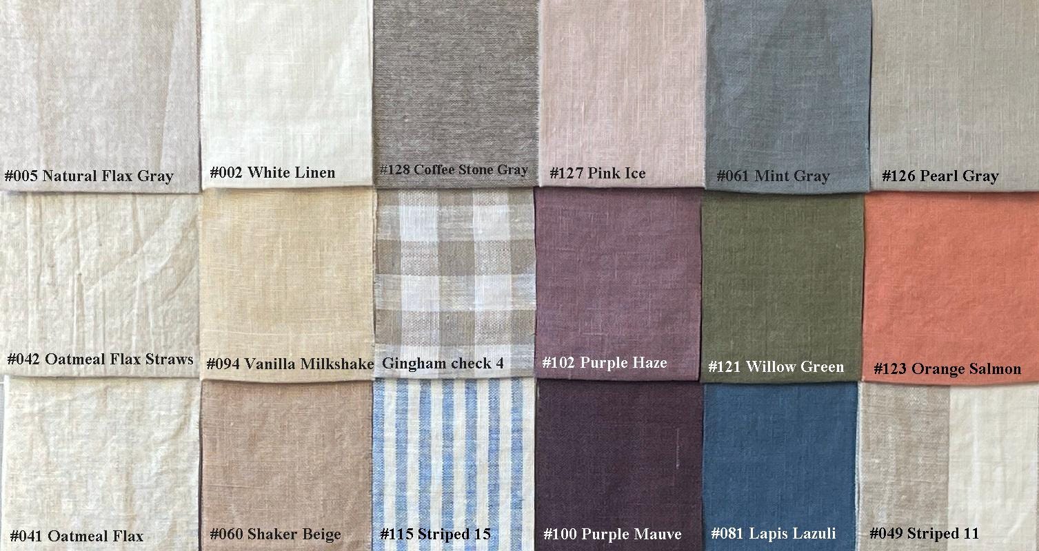 Pure Linen Fabrics Swatches Set of Samples - Etsy
