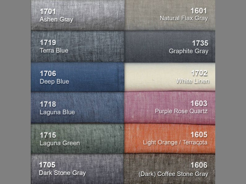 Pure Linen Fabrics Swatches Set of Samples | Etsy