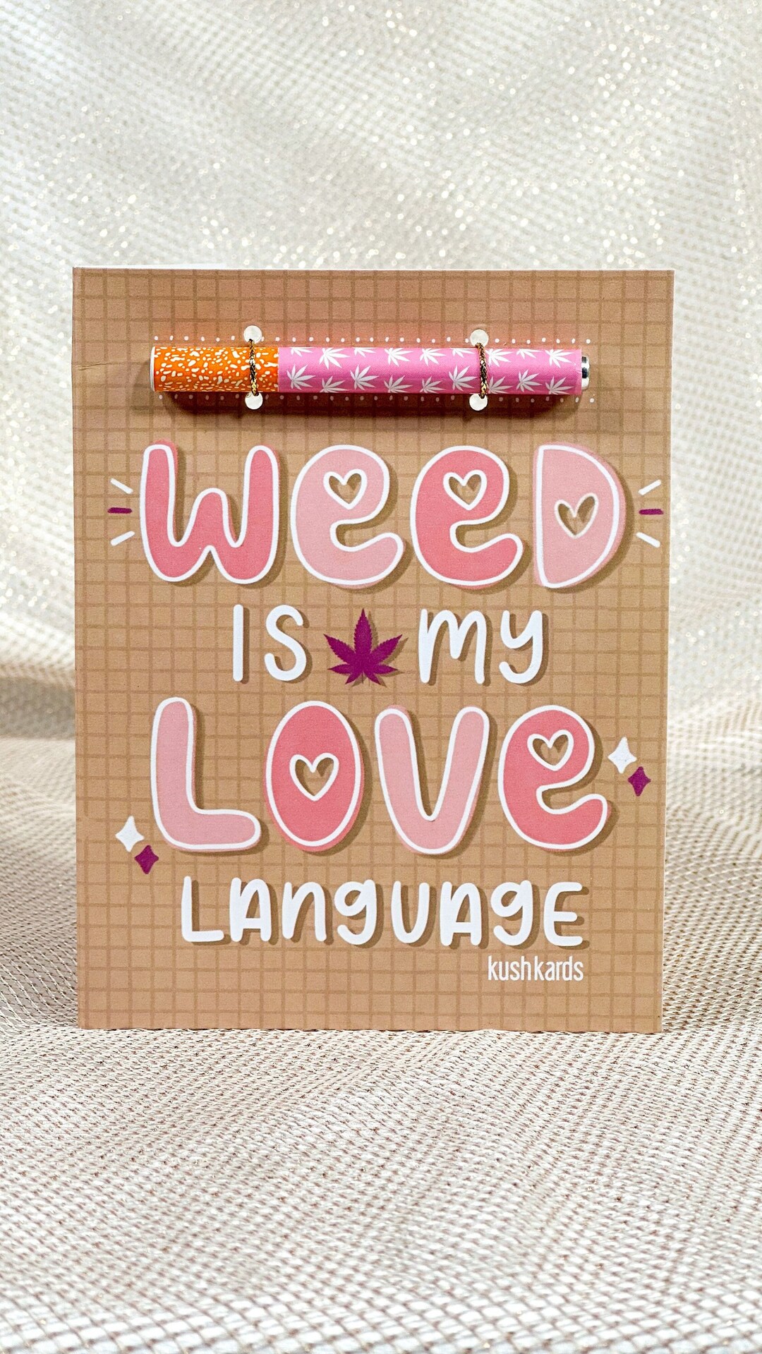 Love Language Stoner Greeting Card With Pipe, Stoner Greeting Cards ...