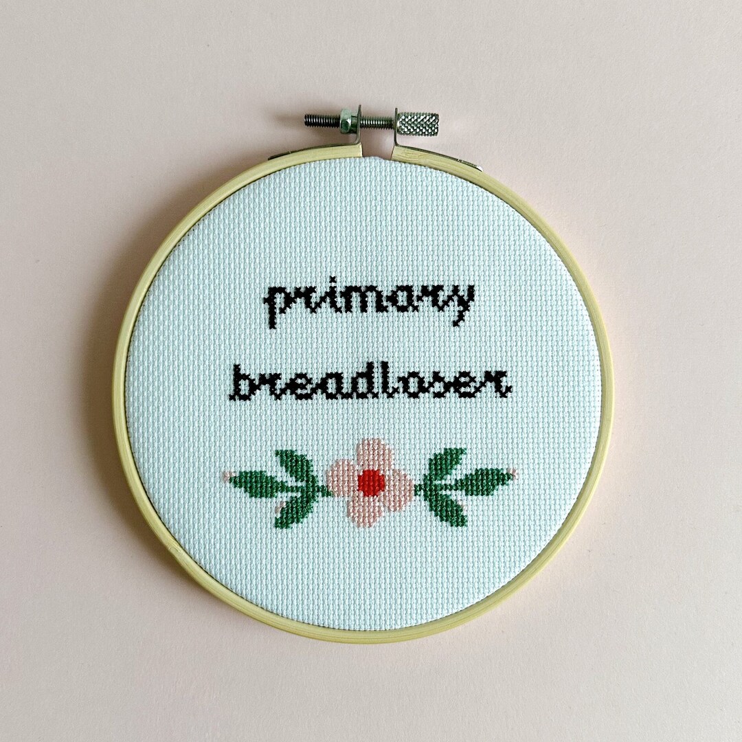 Primary Bread Loser Cross Stitch, Quote Prints, Wall Hanging, Couple ...