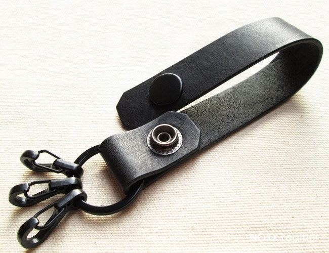Leather Keychain, Belt Leather Key Fob - Etsy