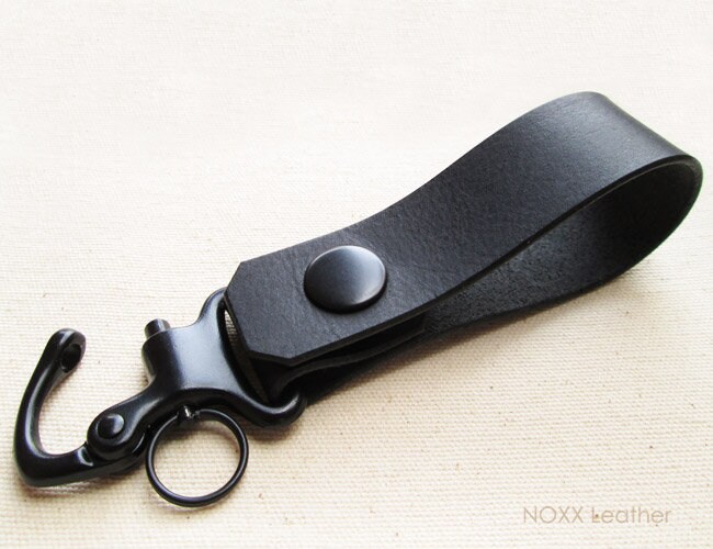 Leather Key Fob Belt Loop Leather Keychain - Etsy