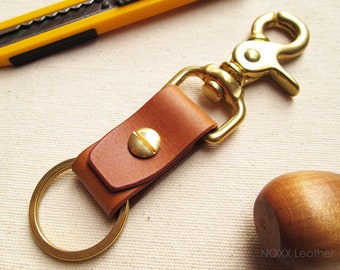 Leather Key Fob Belt Leather Keychain Belt Clip Key Chain - Etsy