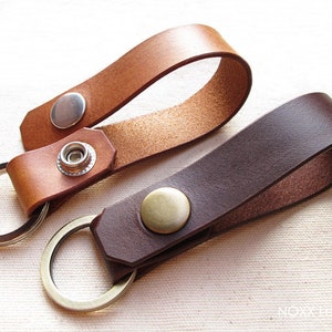 Leather Key Fob, Personalized Leather Keychain, Belt Key Chain - Etsy