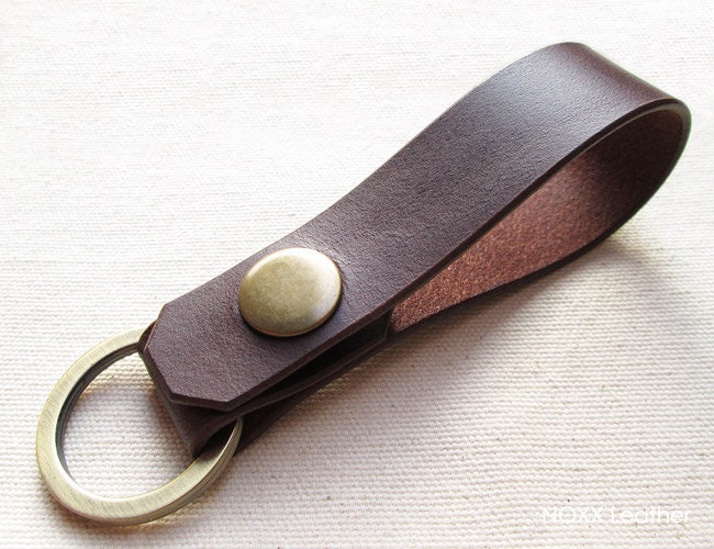 Leather Key Fob, Personalized Leather Keychain, Belt Key Chain - Etsy