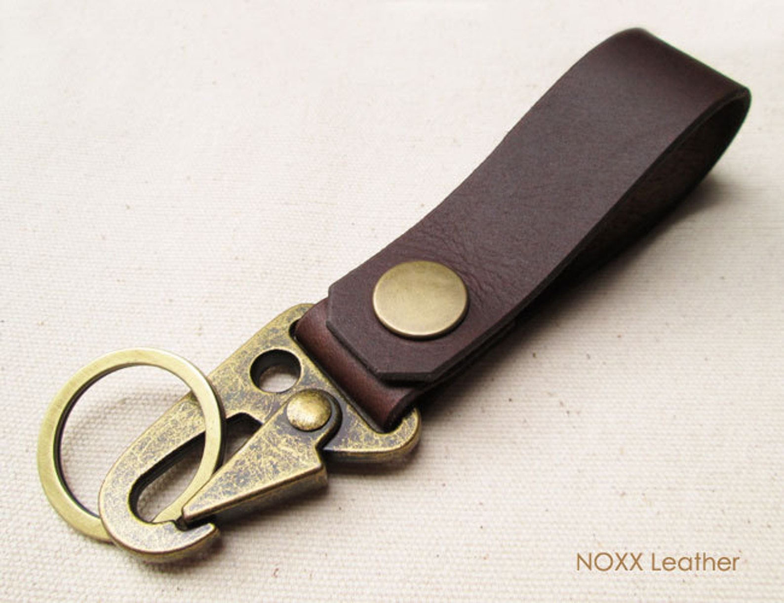 Leather Key Fob, Belt Leather Keychain, Belt Clip Key Chain, Gift Under ...