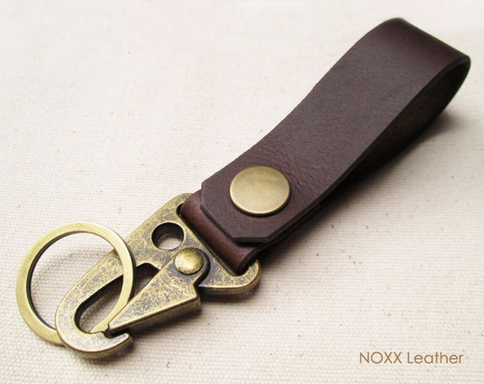 Leather Key Fob Belt Leather Keychain Belt Clip Key Chain - Etsy