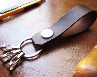 Leather Key Fob Belt Loop Leather Keychain - Etsy