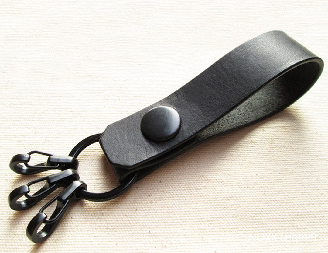 Leather Keychain, Belt Leather Key Fob - Etsy