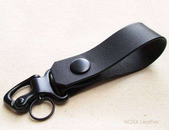 Leather Key Fob Belt Loop Leather Keychain - Etsy