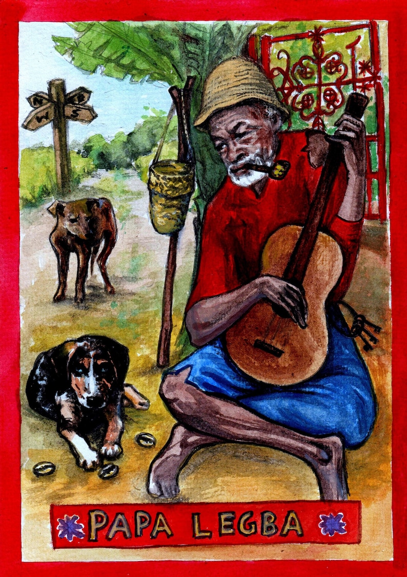 Papa Legba Prayer Card | Etsy