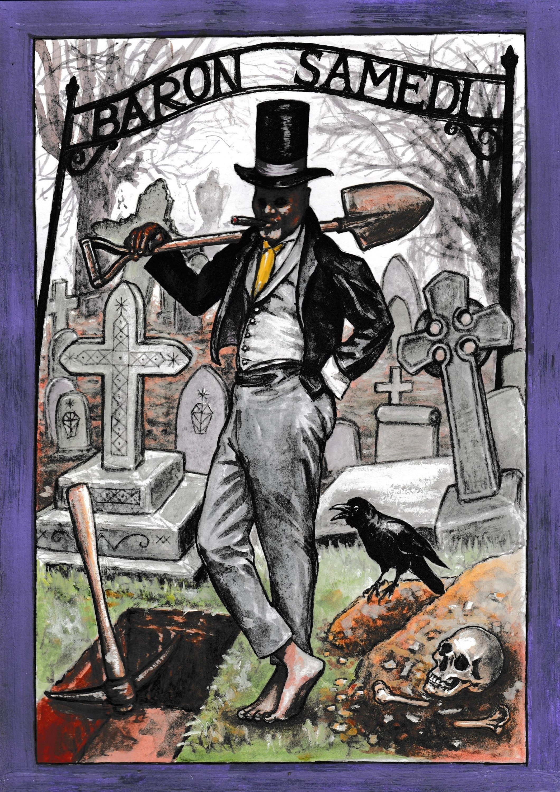 Baron Samedi Saturday Bawon Samdi Papa Ghede Guede Gede Lwa Loa Vodou Voodoo Vodun - Etsy