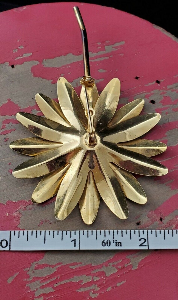 Vintage Sandor Flower Enamel Brooch - Gem