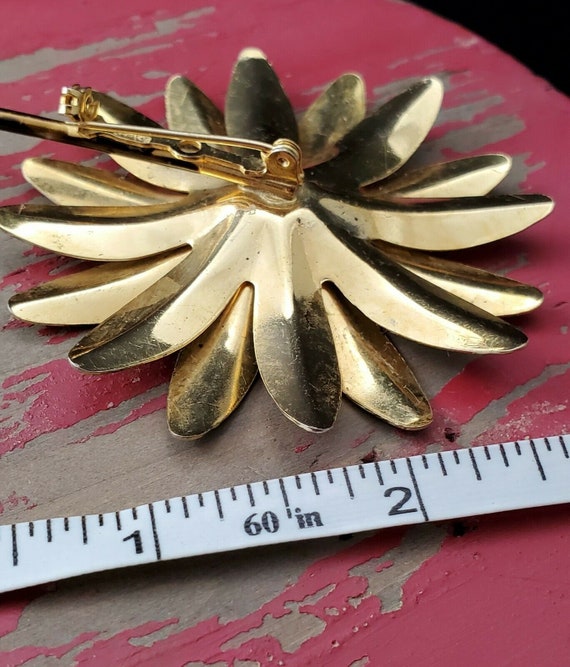 Vintage Sandor Flower Enamel Brooch - Gem