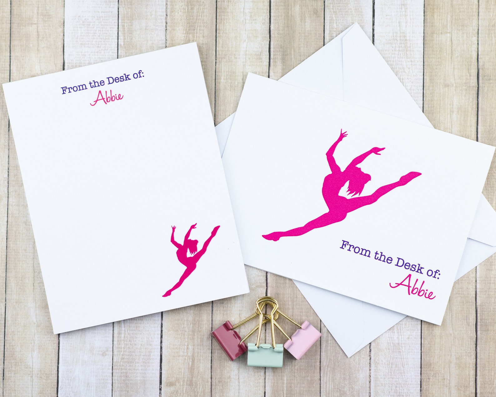 Personalized Dance Notecards and Notepad - Dance Teacher Gift - Custom ...