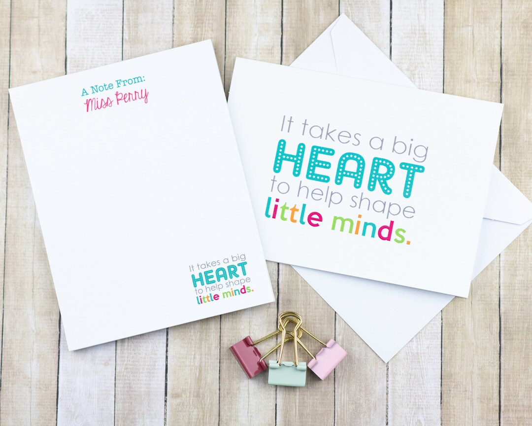 Personalized Teacher Stationery - Teacher Gift - Teacher Notepad and ...