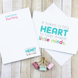 Personalized Teacher Stationery - Teacher Gift - Teacher Notepad and ...