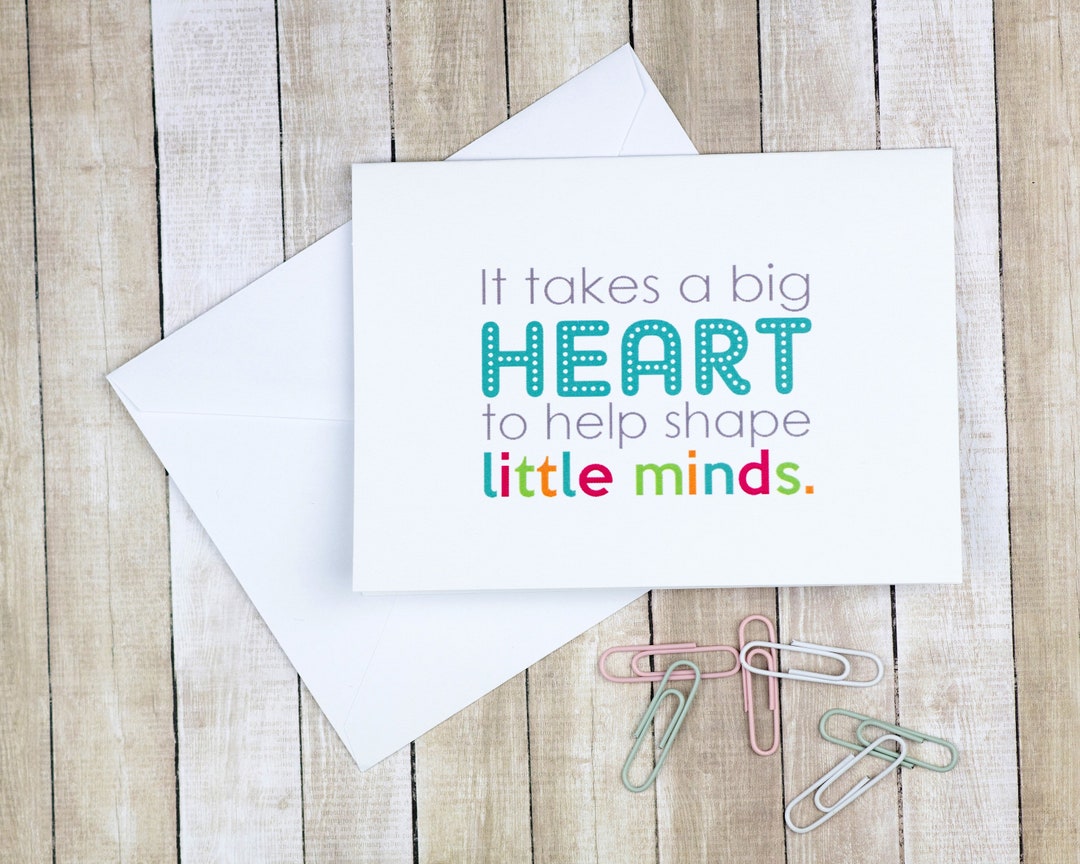 Personalized Teacher Notecard - Teacher Gift - Teacher Notecard - Big ...