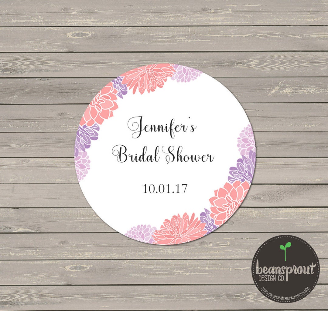Bridal Shower Sticker - Bridal Shower Favor Sticker - Wedding Sticker ...