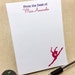 Personalized Dance Notecards and Notepad - Dance Teacher Gift - Custom ...