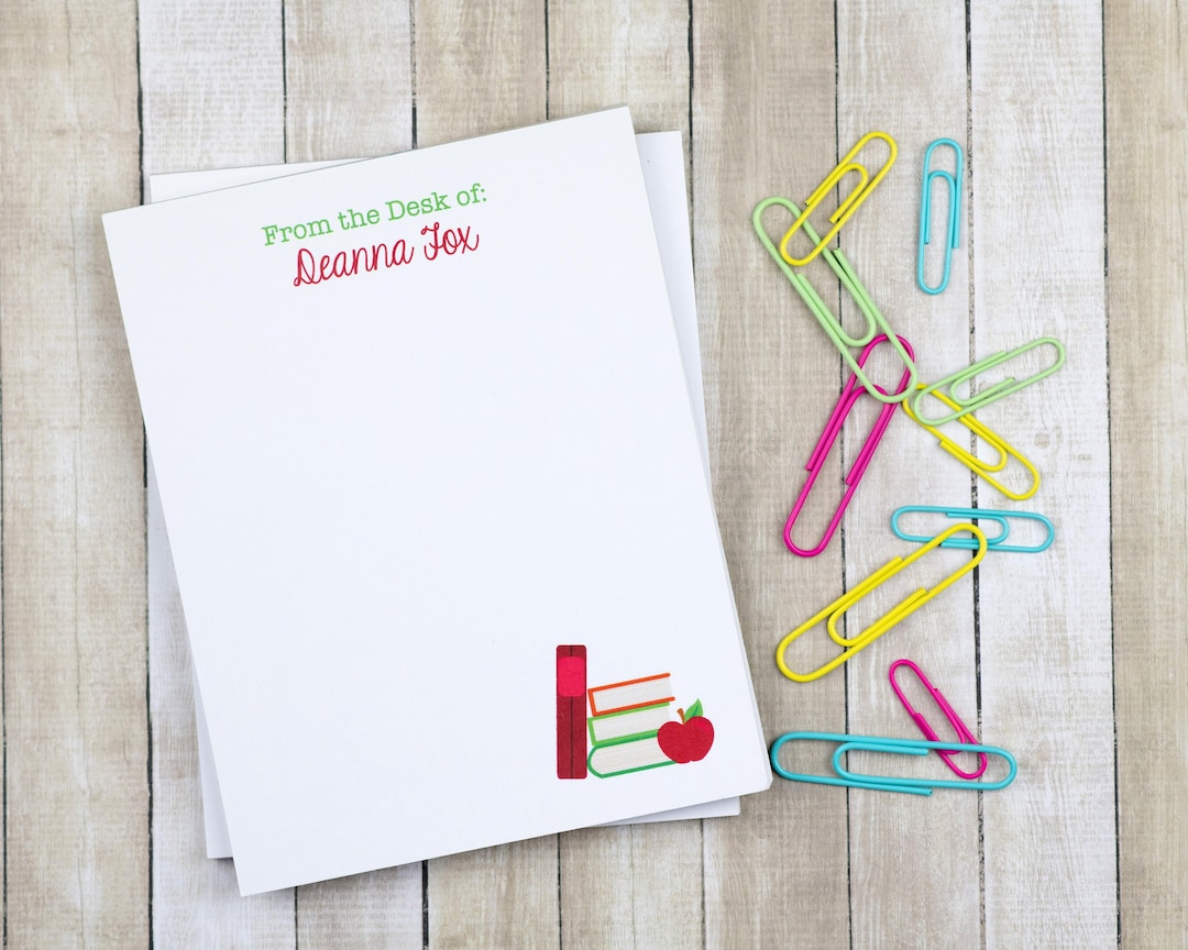 Personalized Teacher Notepad - Teacher Notepad - Gifts for Teacher ...