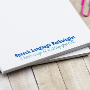 Personalized Speech Notepad - Speech Therapist Gift - Speech Therapy ...
