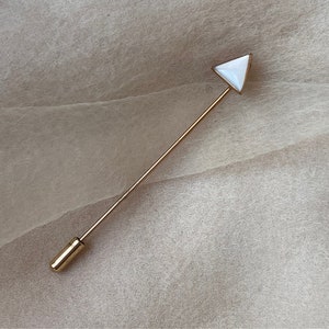 Antique 10k Triangle Gold Filled Stick Pin Mother of Pearl Minimalist ...