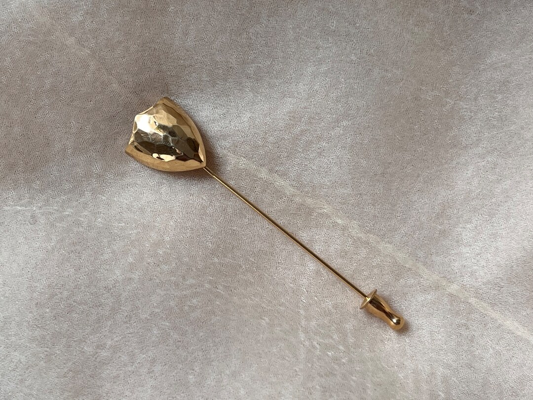 Vintage Monet Crest Hammered Gold Shield Stick Pin Lapel - Etsy