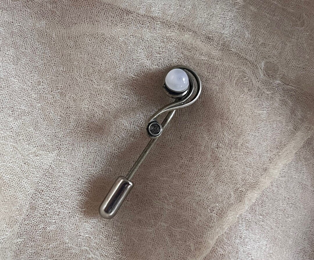 Antique Vintage Mystery Question Mark Glass Paste Stone Small Stick Pin ...