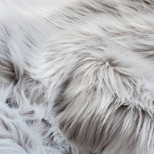 Platinum Silver Faux Fur 2 Pile Silver Fur Fabric Gray - Etsy