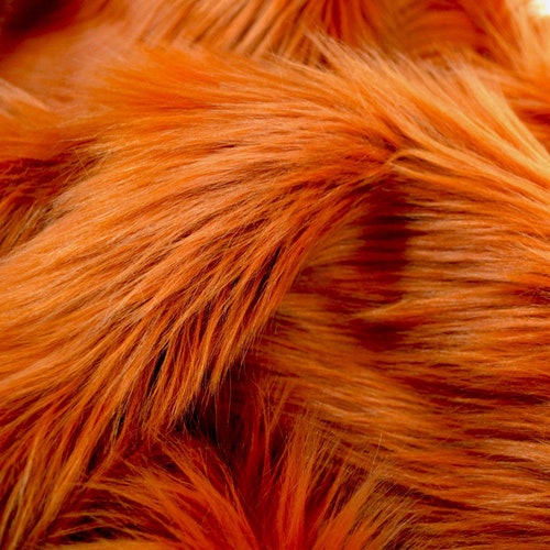 Polly YELLOW ORANGE Spike Shaggy Soft Faux Fur Fabric for | Etsy