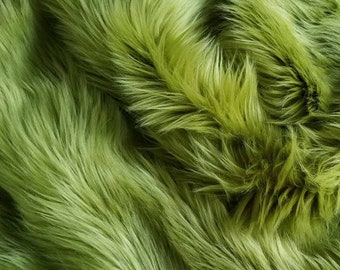 Shag Green Fabric | Etsy