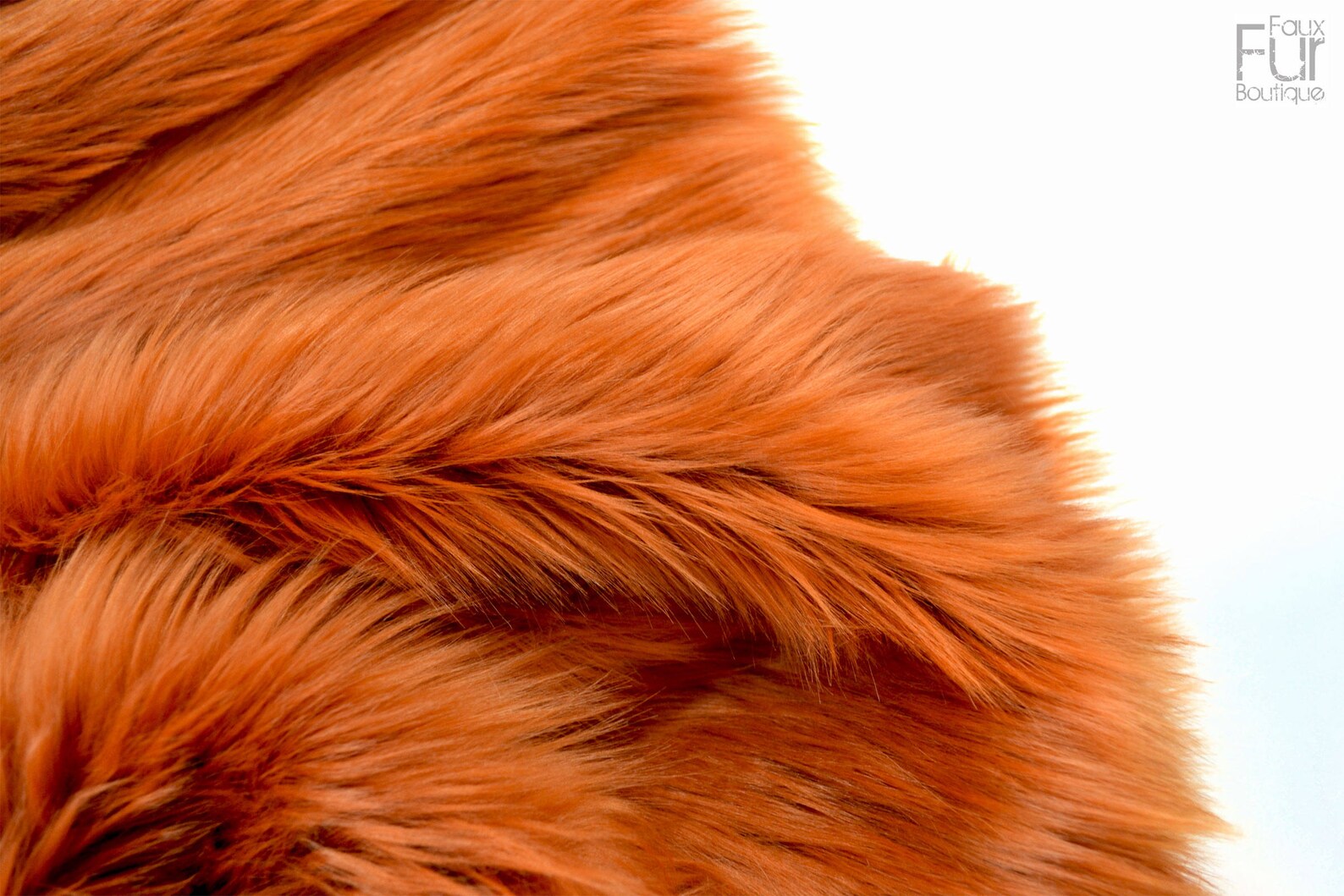 Amber faux fur 2 pile rust orange fabric craft squares | Etsy