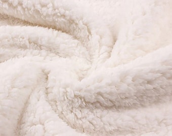 White Sherpa Fabric - Etsy