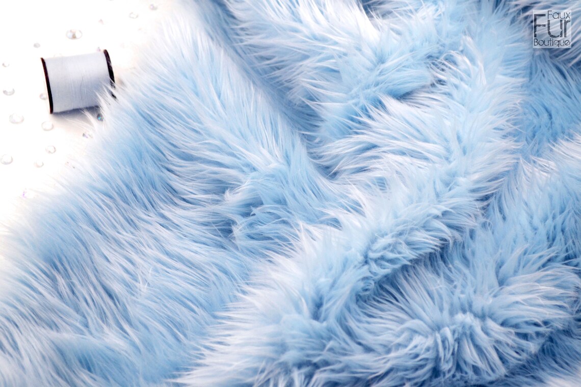 Baby Blue Faux Fur 2 Pile Pastel Blue Fur Craft - Etsy