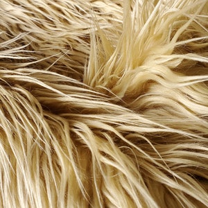 Beige Fur 3 Pile, Beige Fur Craft Squares, Caramel Fur Fabric Long Pile ...