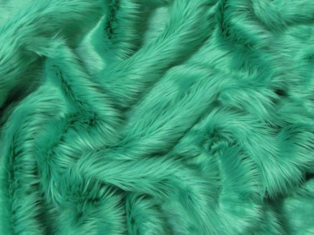Seafoam Green Faux Fur 2 Pile, Green Fur Fabric, Green Fur Craft ...