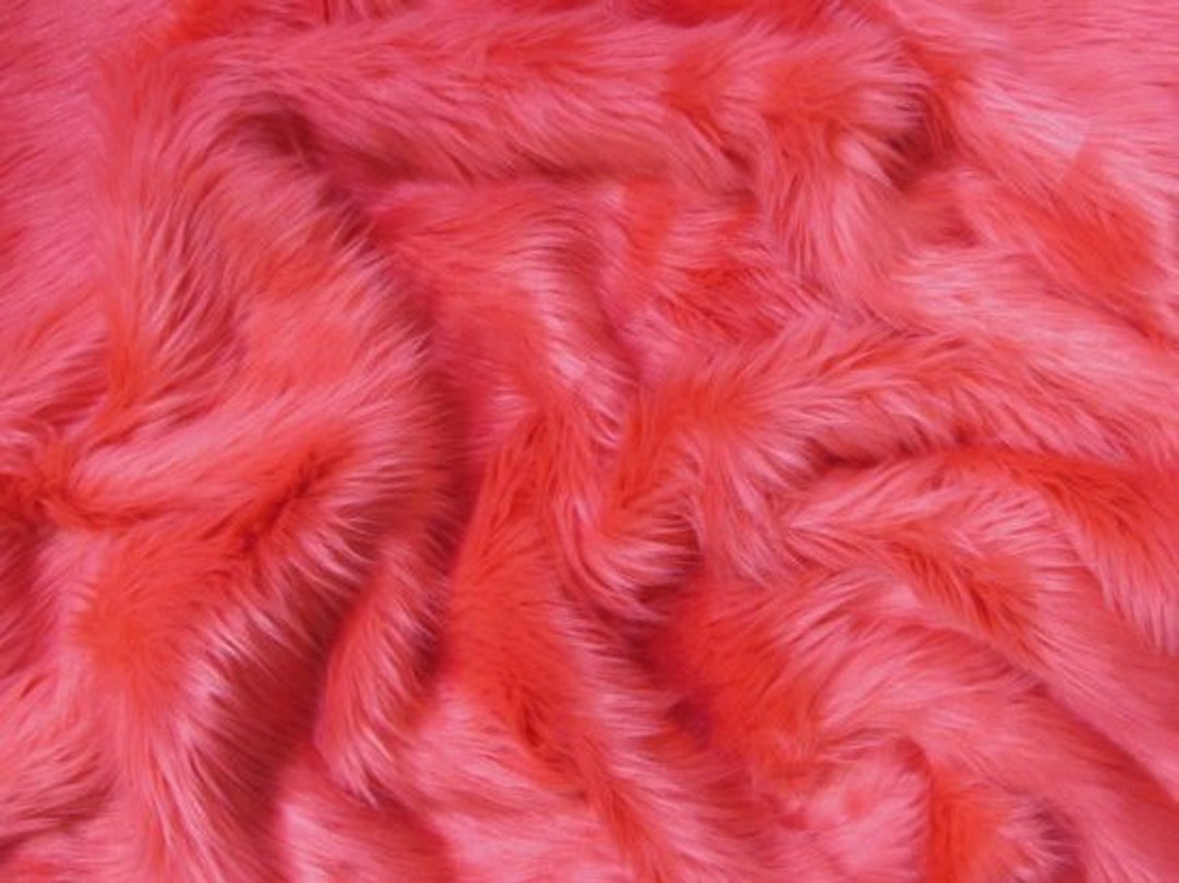 Pink Watermelon Faux Fur 2 Pile, Pink Fur Fabric, Pink Fur Craft ...