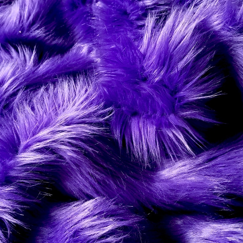 Purple Faux Fur 2 Pile Purple Fur Purple Fur Fabric - Etsy